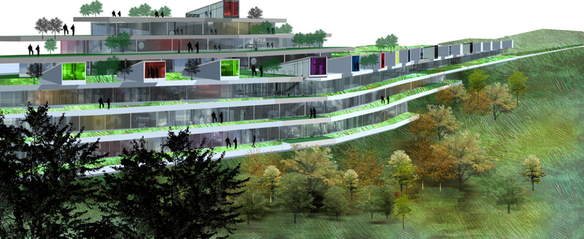 Flowing Hill Terrace Houses • Architecture ByNature